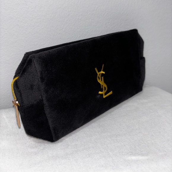 Yves Saint Laurent | Bags | Beautiful Ysl Pouch With Gold Stitched Logo ...